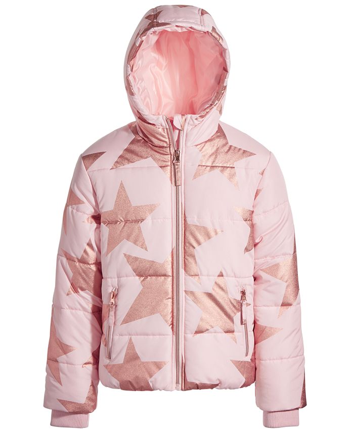 S Rothschild & CO Little Girls Star-Print Puffer Coat - Macy's