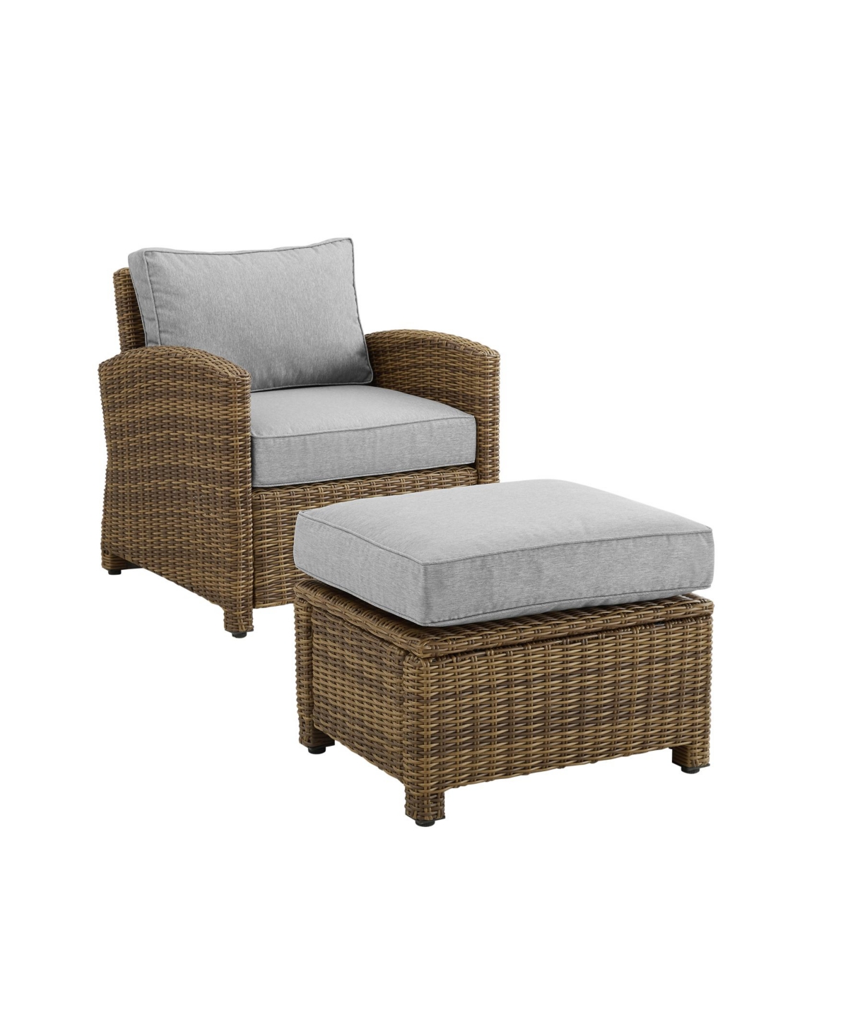 Click here for Bradenton Outdoor Wicker Chair Set  2 Piece - Gray prices