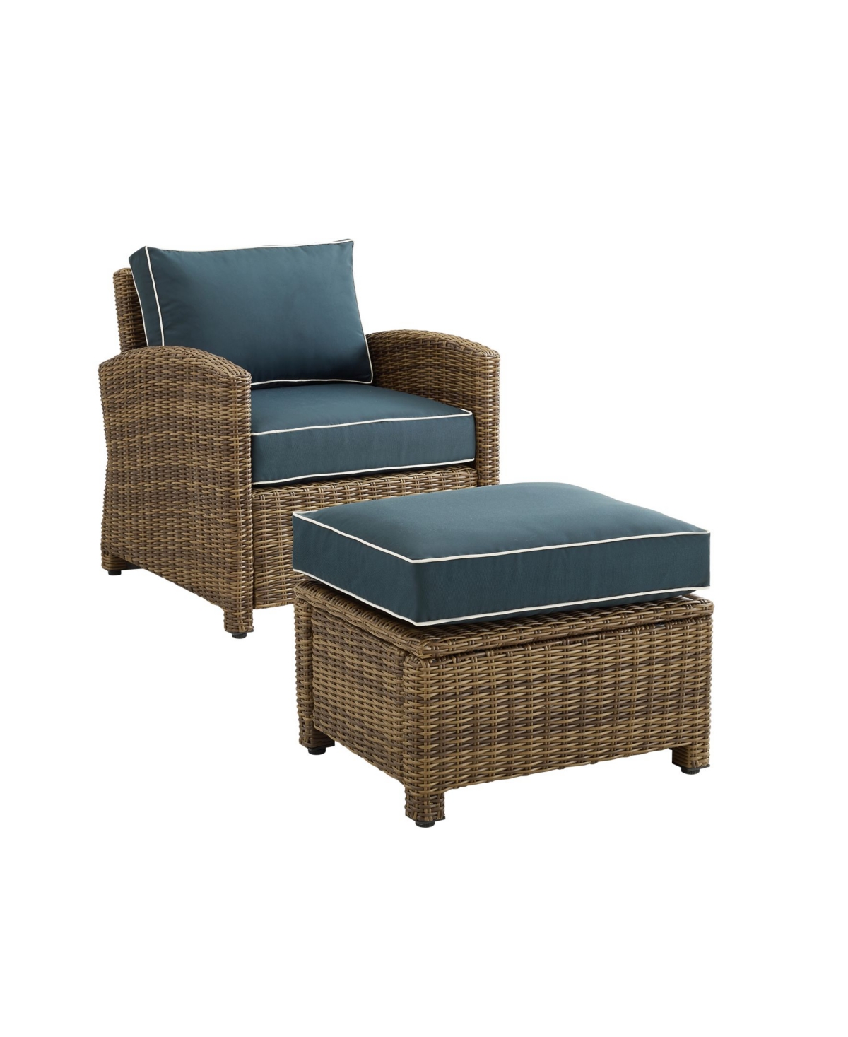Click here for Bradenton Outdoor Wicker Chair Set  2 Piece - Navy prices