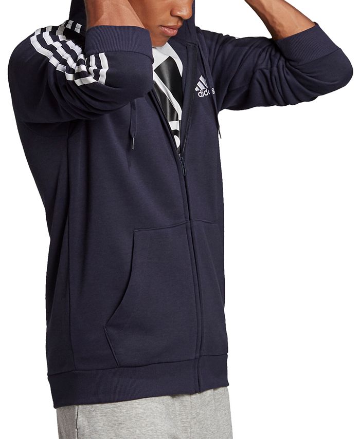 adidas Men's Essentials Full-Zip Hoodie - Macy's