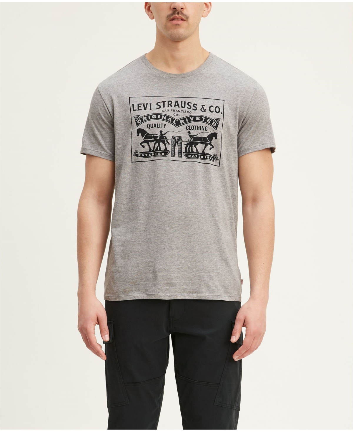 Click here for Levis Mens 2-Horse Graphic Regular Fit Crewneck T-... prices