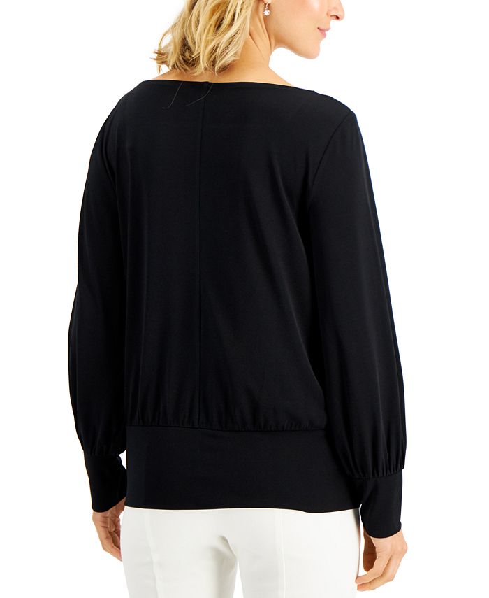 JM Collection Printed Banded-Hem Top, Created for Macy's - Macy's