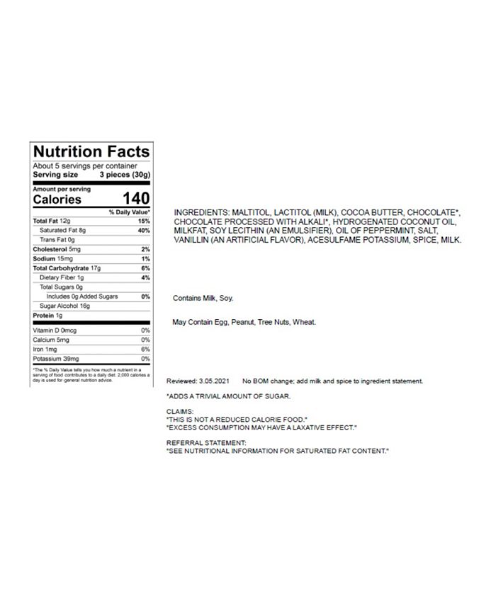 Frango Chocolates 1/3 LB Sugar-Free Mint Box of Chocolates - Macy's