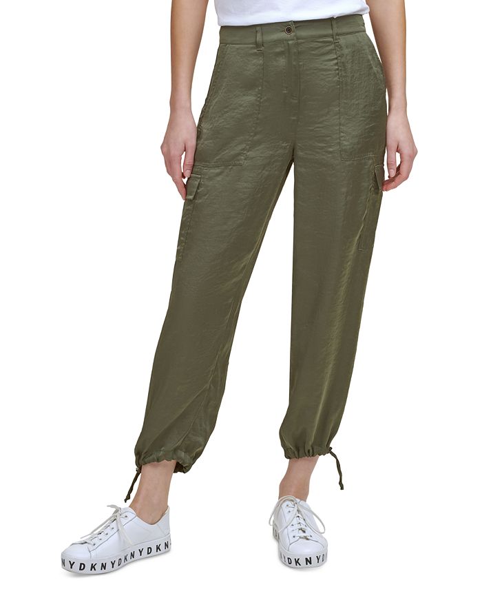DKNY Drawstring-Hem Cargo Pants - Macy's