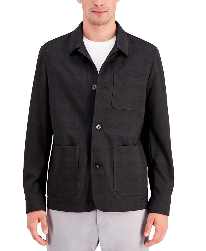 Alfani Men's Regular-Fit Plaid Shirt Jacket, Created for Macy's ...