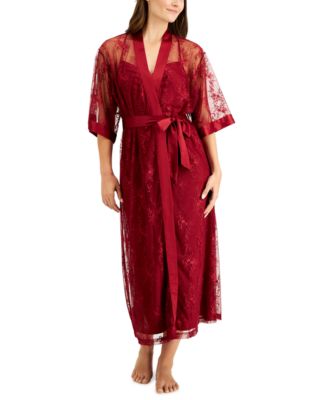 INC International Concepts Long Lace Wrap Robe, Created for Macy's - Macy's