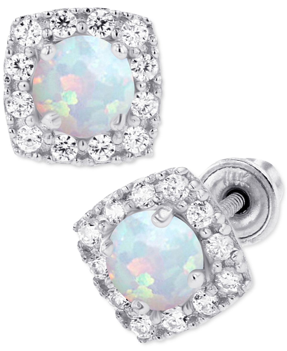 Click here for Lab-Grown Opal (1/5 ct. t.w.) & Lab-Grown White Sa... prices