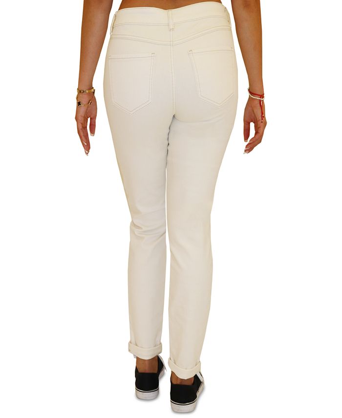 Rewash Exposed-Button Rolled-Cuff Ankle Jeans - Macy's