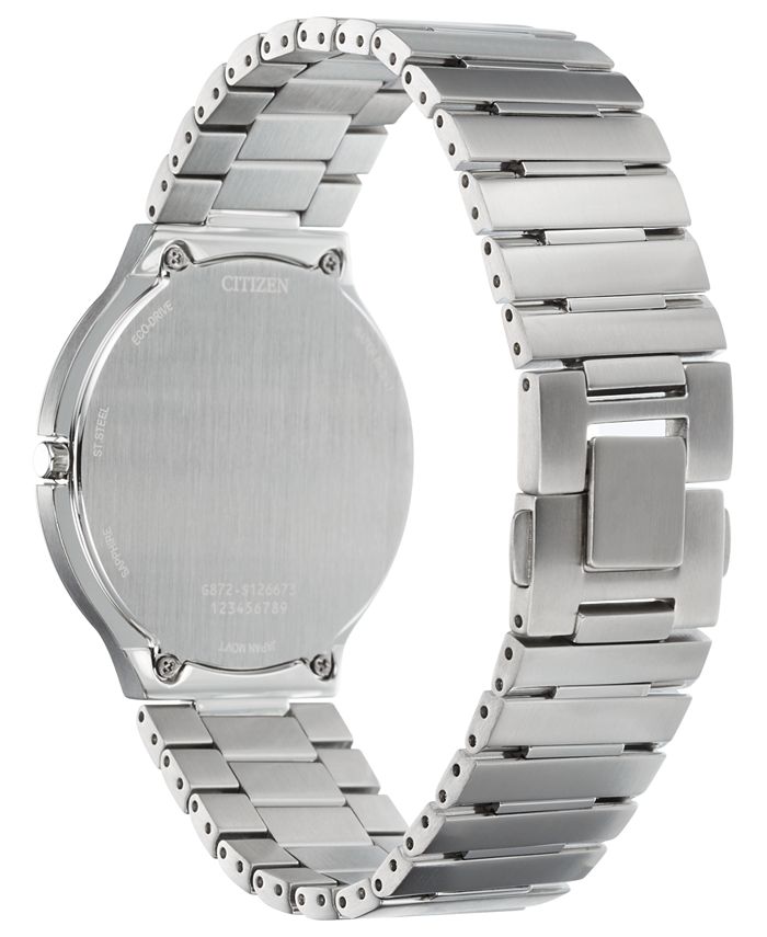 Citizen Eco-Drive Unisex Stiletto Stainless Steel Bracelet Watch 39mm ...