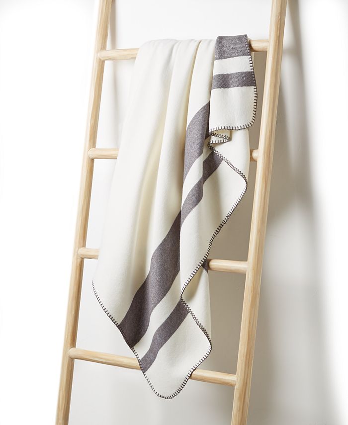 Charter Club Textured Stripe Oversized Throw, 60" x 80", Created for ...