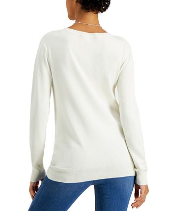 GUESS Doriane Rhinestone-Logo Sweater - Macy's