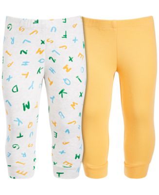 First Impressions Baby Boys or Girls 2-Pack Alphabet Jogger Pants ...