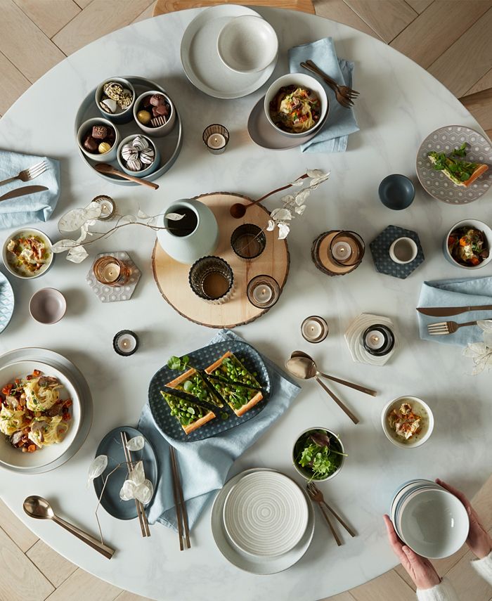 Denby Impression Pink Medium Plate, Set of 4 - Macy's