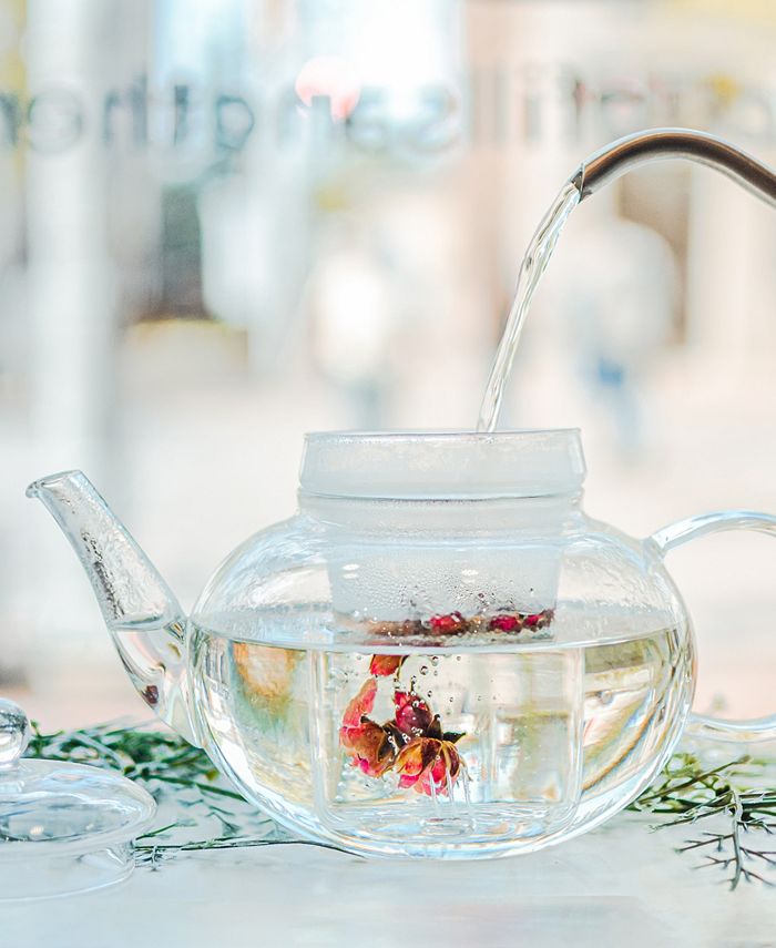 GROSCHE Monaco Glass Teapot with Glass Tea Infuser, 42 fl oz Capacity ...