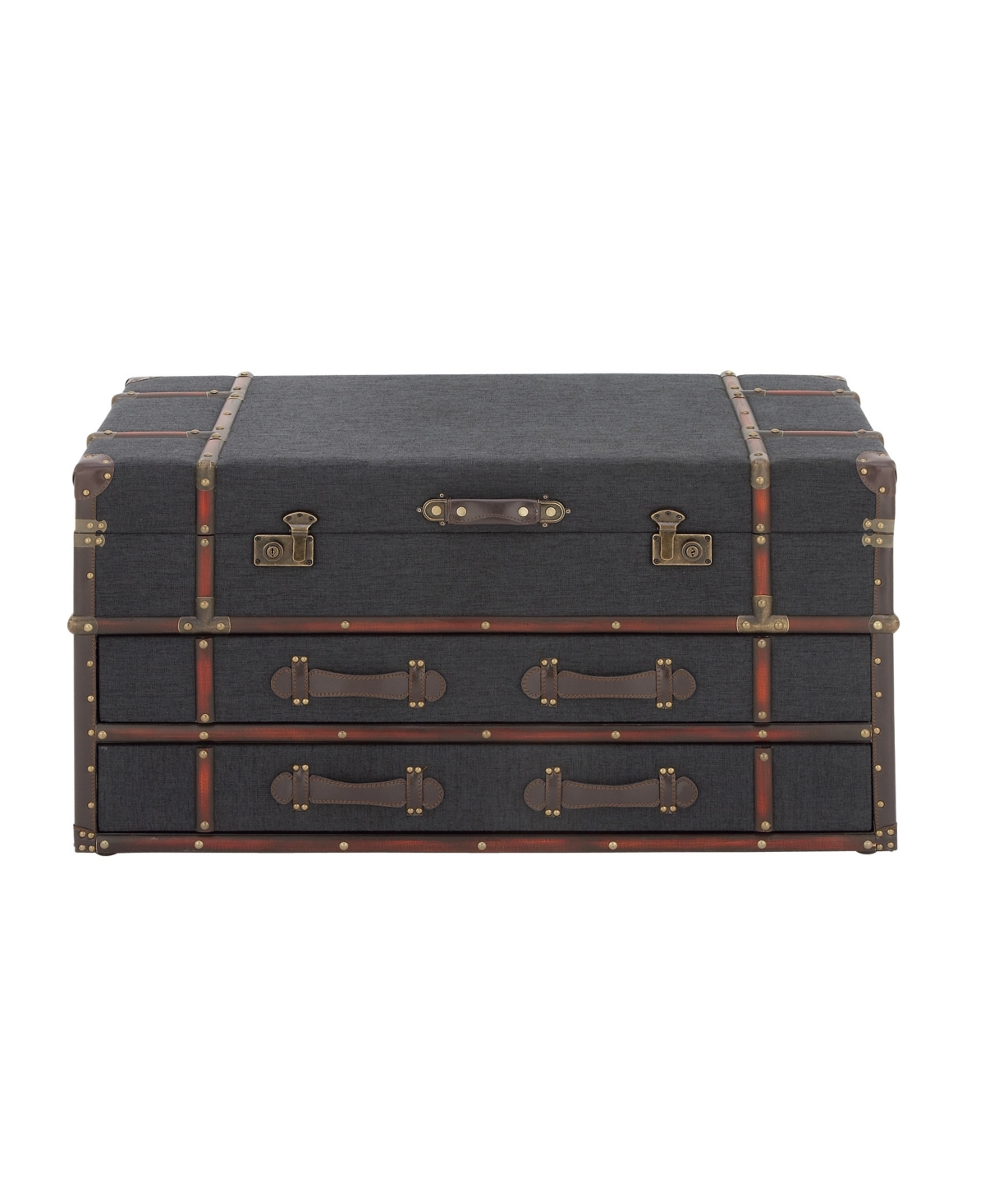 Click here for Linen And Wood Traditional Coffee Table - Dark Blu... prices