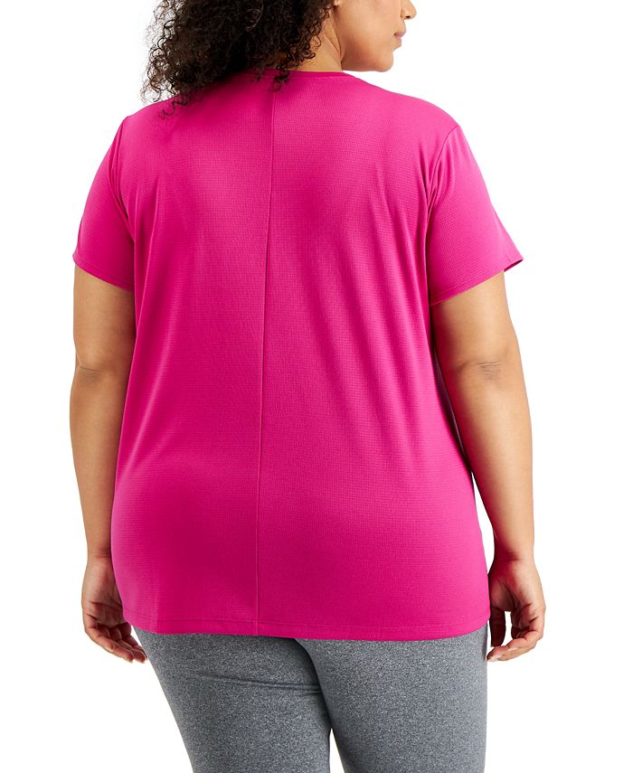Id Ideology Plus Size Active Reflective V Neck T Shirt Created For