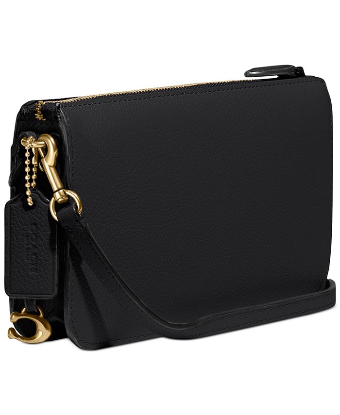 COACH Pebble Leather Noa Popup Bag with Removable Card Pouch - Macy's