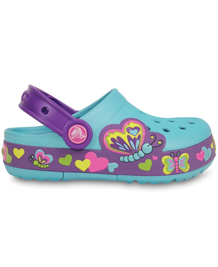 Crocs Girls' CrocsLights Butterfly Clogs - Macy's