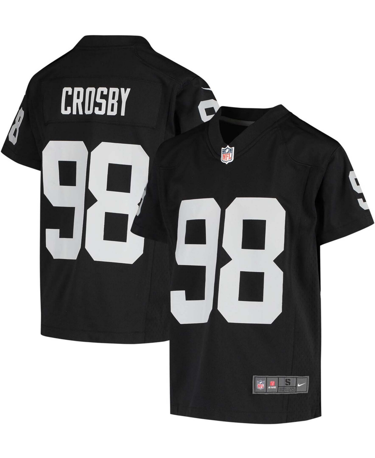 Click here for Nike Big Boys Maxx Crosby Las Vegas Raiders Altern... prices