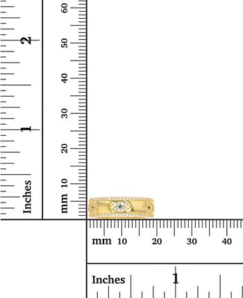 Macy's Cubic Zirconia Evil Eye Statement Ring in 14k Gold-Plated ...