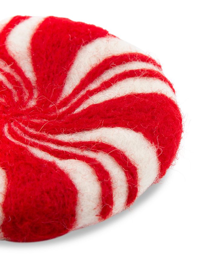 Thirstystone Felted Wool Peppermint Twist Coasters, Set of 4 - Macy's