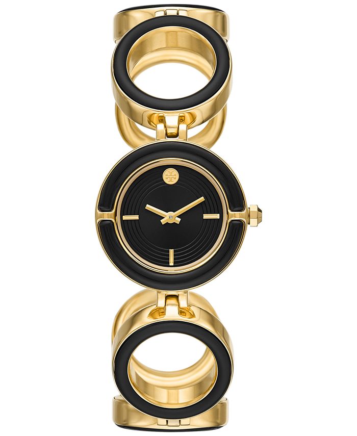 Tory Burch Women's Blue & Gold-Tone Stainless Steel Link Bracelet Watch ...
