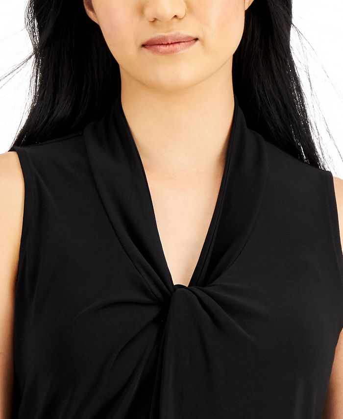 Kasper Women's Gathered-Front Stretch Knit Top - Macy's