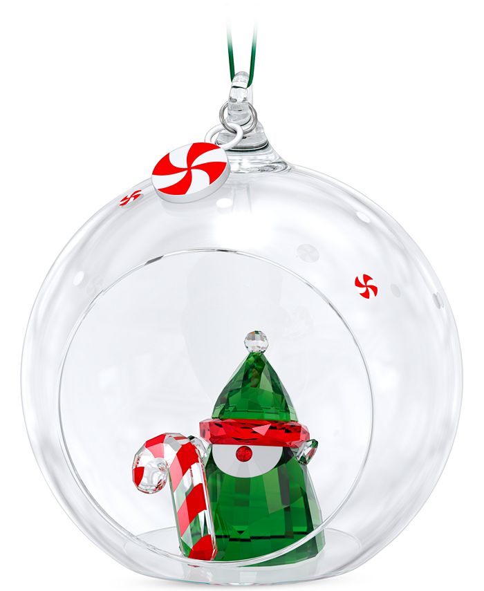 Swarovski Holiday Cheers Santa's Elf Ball Ornament - Macy's