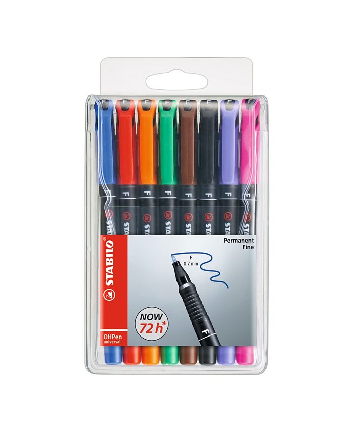 Stabilo OH Fine Permanent Pen Set, 8 Pieces - Macy's