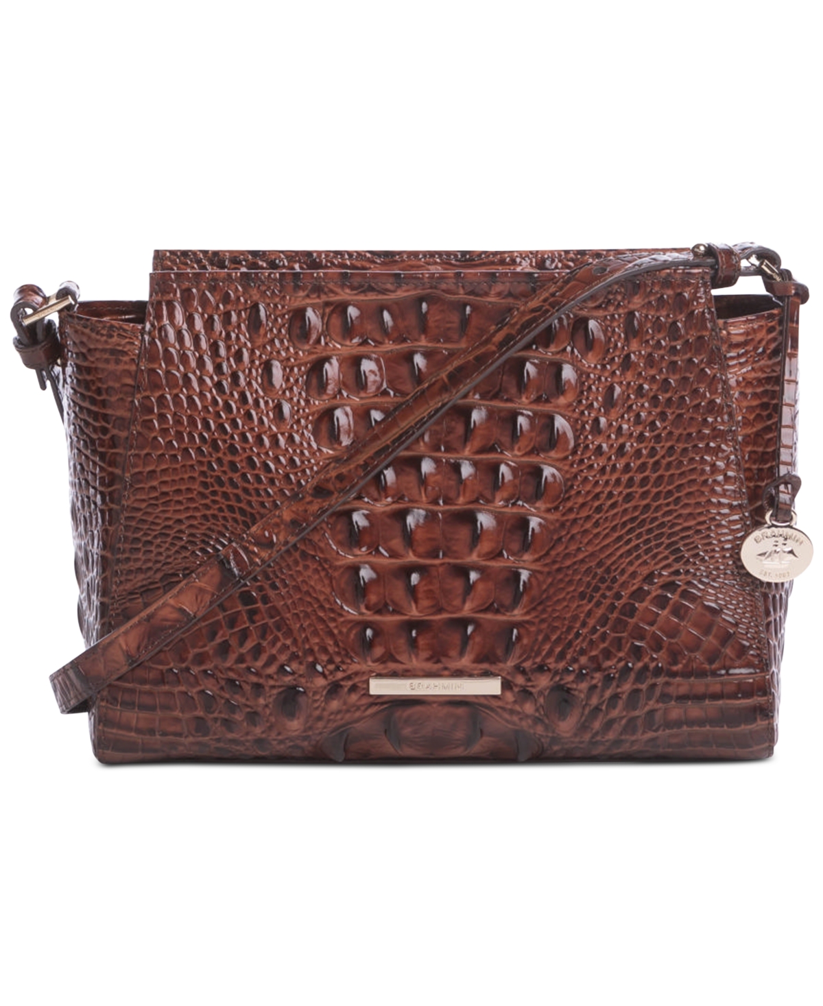 Click here for Brahmin Hillary Leather Crossbody Bag - Pecan Melb... prices