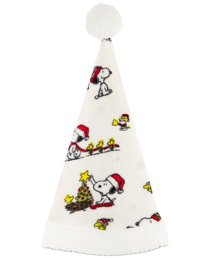 Snoopy Peanuts Travel Blanket and Santa Hat - Macy's