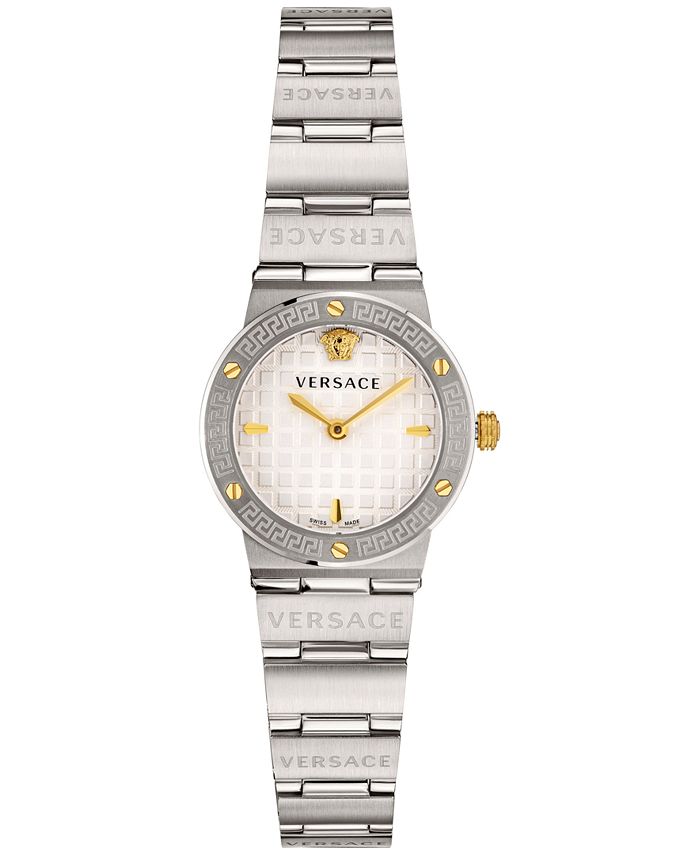 Versace Women's Swiss Greca Logo Mini Stainless Steel Bracelet Watch ...
