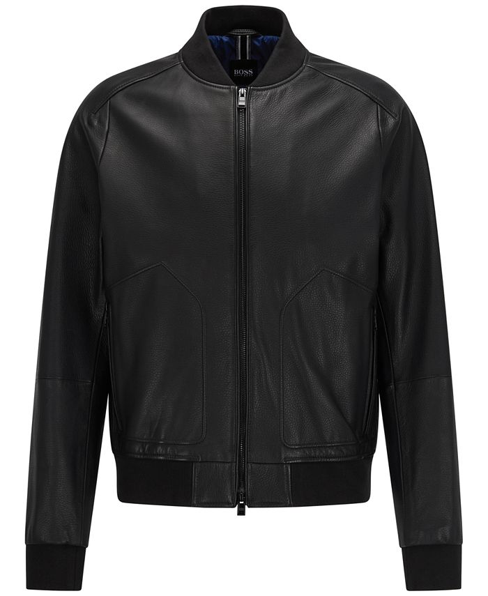 Hugo Boss Men's Regular-Fit Bomber Jacket - Macy's