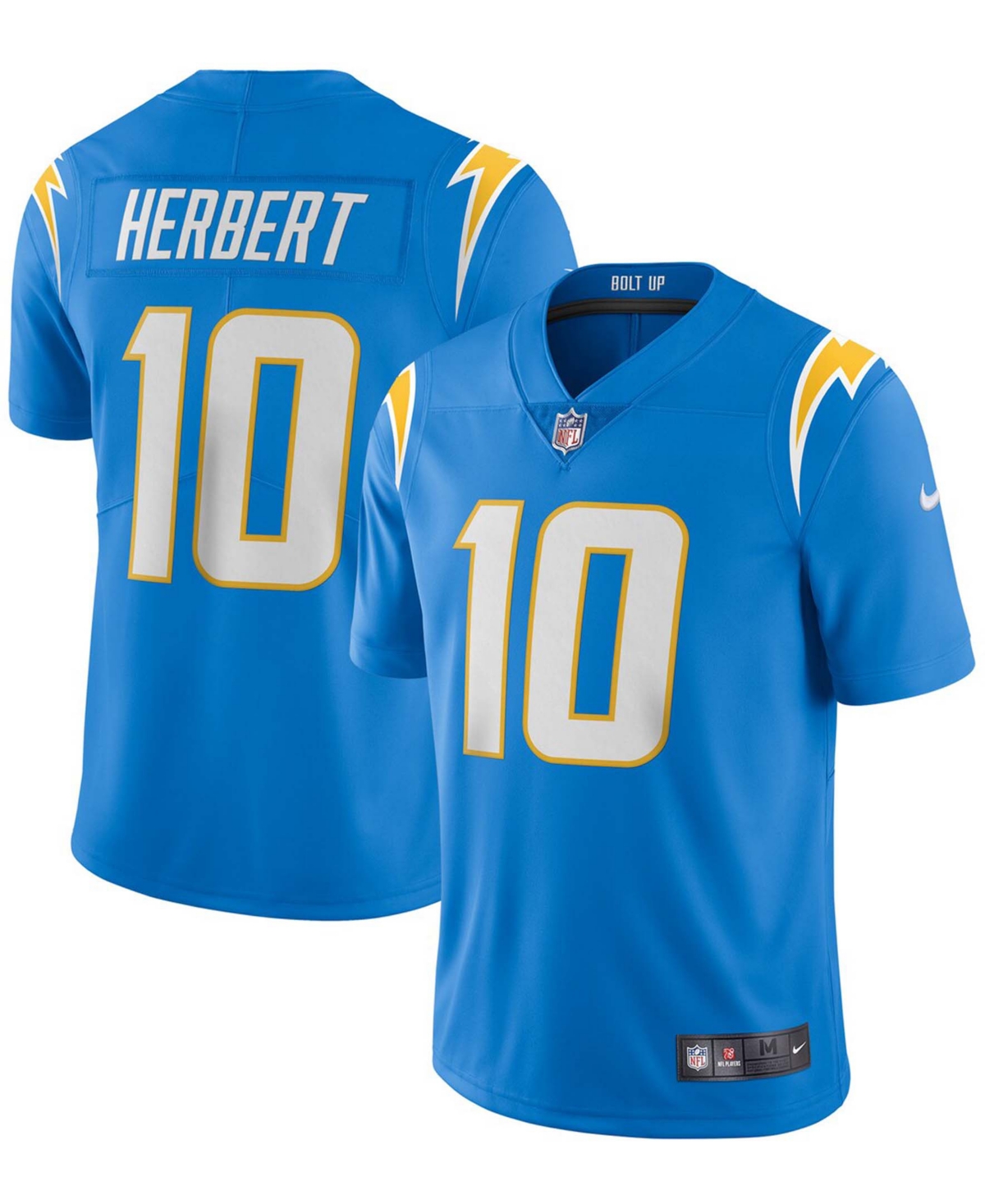 Click here for Nike Mens Justin Herbert Los Angeles Chargers Vapo... prices