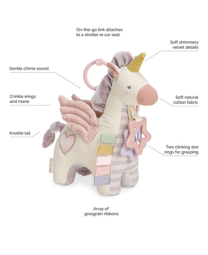 Itzy Ritzy Baby Girls Link Love Activity Colorful Pegasus Plush Toy ...