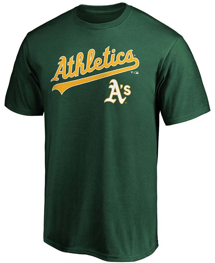 Fanatics Men's Green Oakland Athletics Team Logo Lockup T-shirt - Macy's