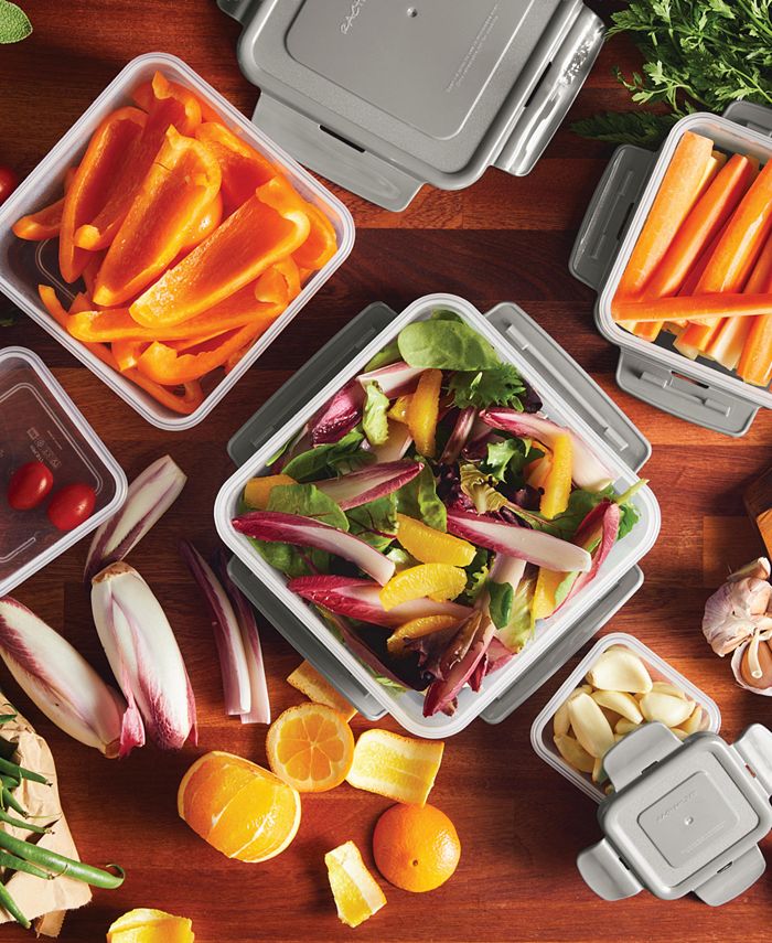 Rachael Ray Stacking 10-Pc. Square Food Storage Container Set - Macy's
