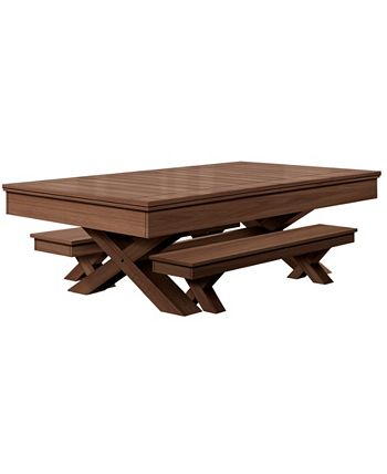 HB Home Blake Pool Table 4 Piece Set (Pool table, Dining Top, and 2 ...