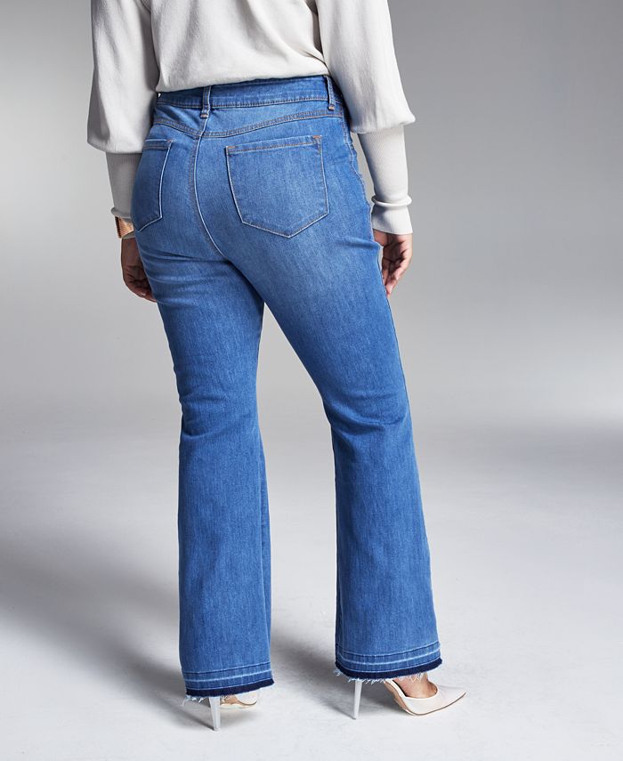 INC International Concepts Misa Hylton Embroidered High Rise Flare-Leg ...