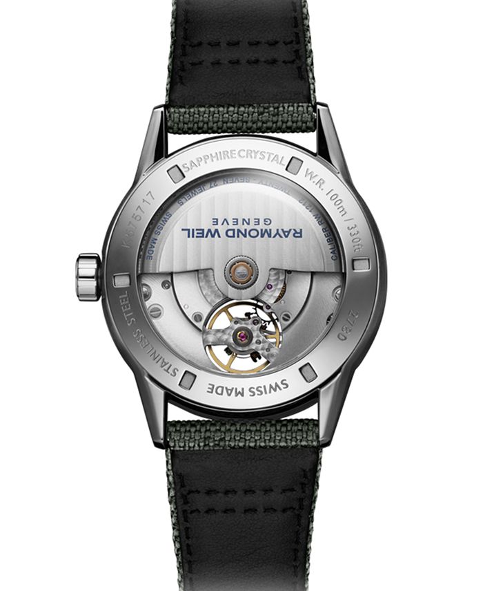 Raymond Weil Men's Swiss Automatic Freelancer Calibre RW1212 Green ...