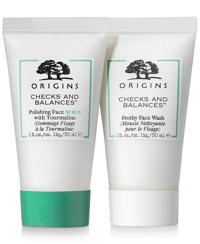 Origins 2-Pc. Mini Checks & Balances Face Wash & Scrub Set - Macy's