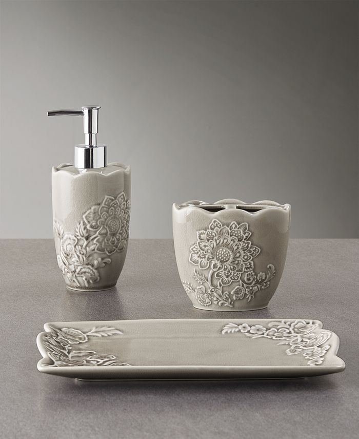 Décor Studio Hannah 3pc Bath Accessory Set - Macy's