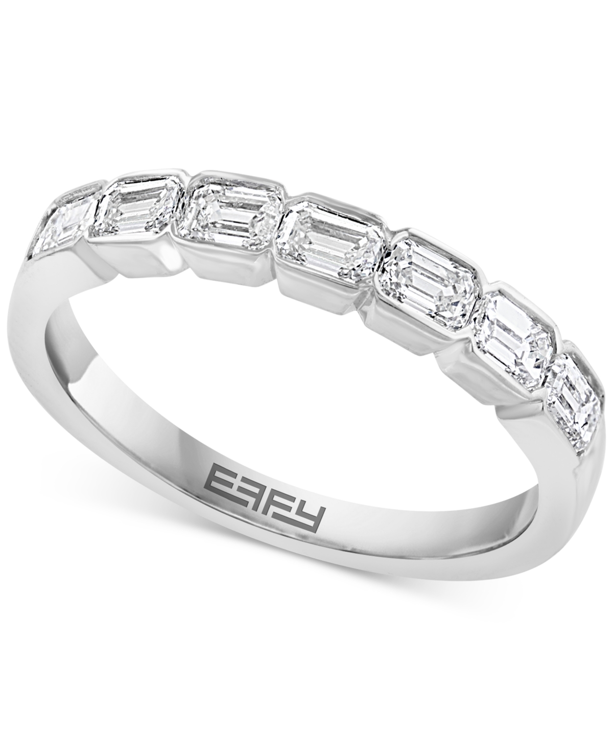 Click here for Effy Diamond Emerald-Cut Band (3/4 ct. t.w.) in 14... prices
