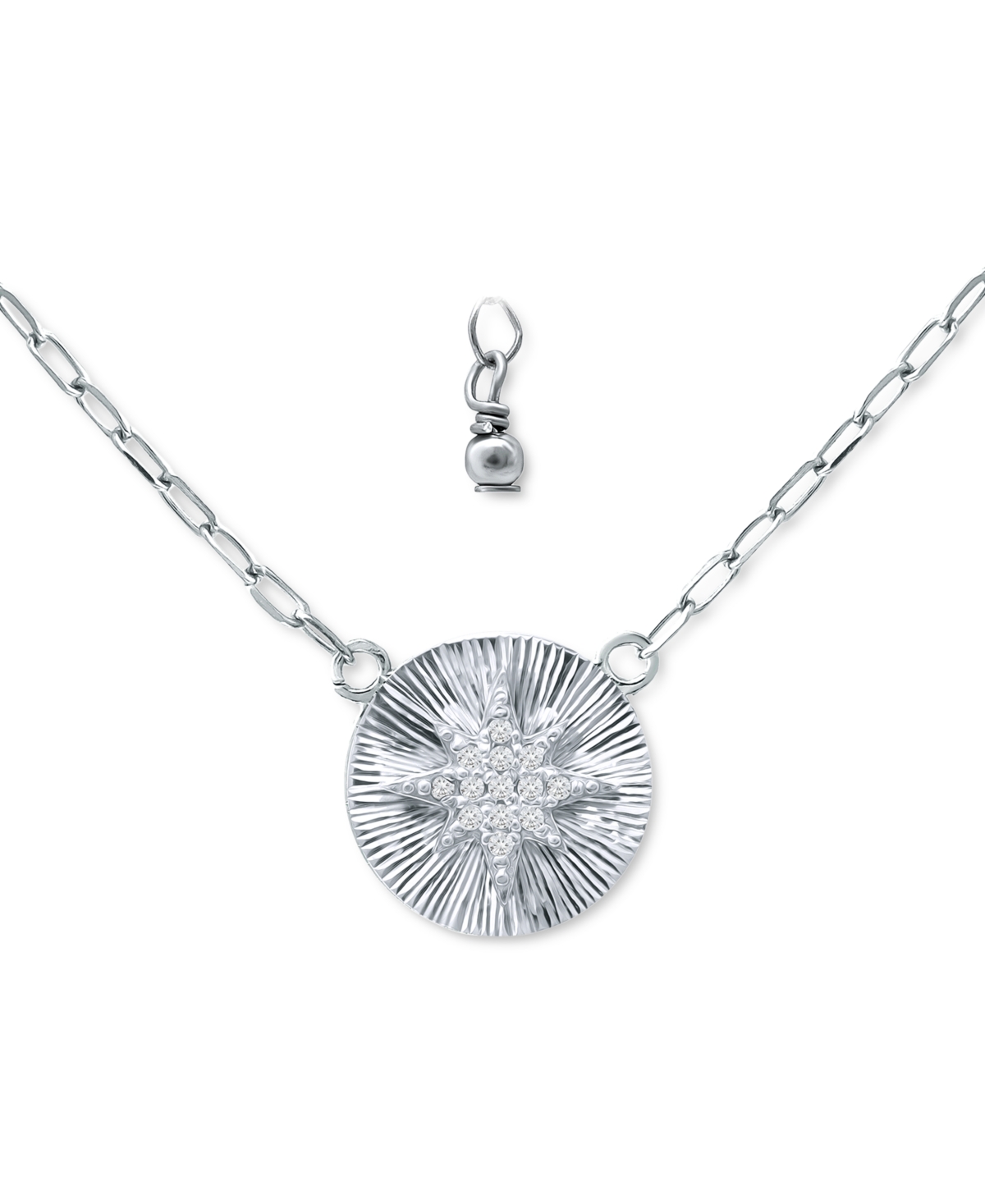 Click here for Giani Bernini Cubic Zirconia Starburst Disc Pendan... prices