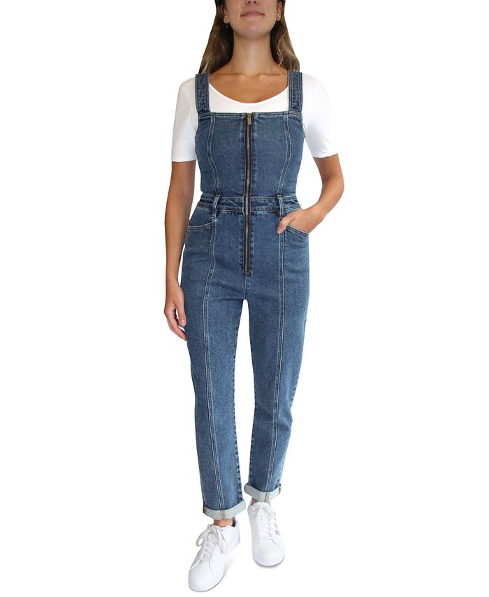 Almost Famous Crave Fame Juniors' Zip-Up Overalls & Reviews - Jeans ...