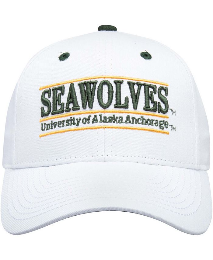 Game Men's White Alaska Anchorage Seawolves Classic Bar Structured ...