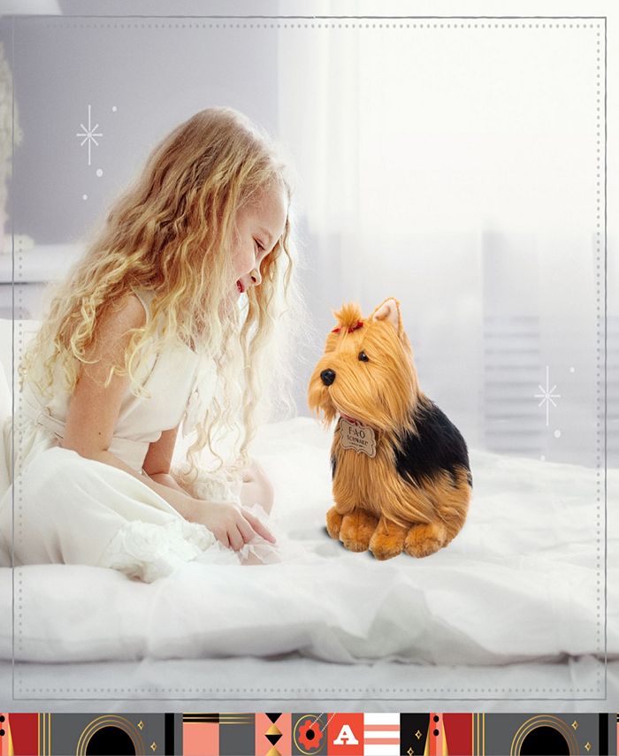 FAO Schwarz Puppy Floppy Yorkie Stuffed Animal Plush Toy - Macy's