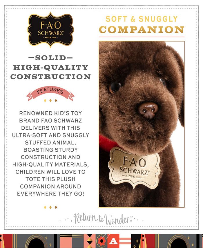 FAO Schwarz Toy Plush Puppy Floppy Labrador 10 inch - Macy's