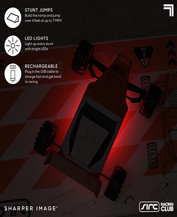 Sharper Image Remote Control Stunt Ramp Rechargeable Jump Rover Car Toy ...