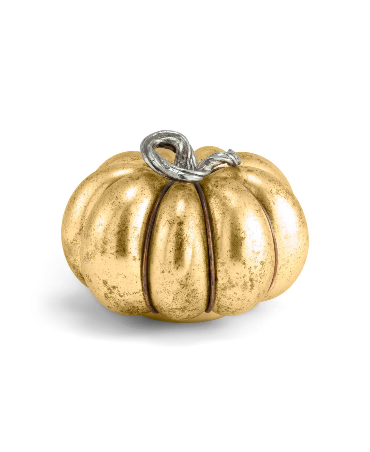 Click here for Medium Glass Pumpkin Figurine - Metallic prices